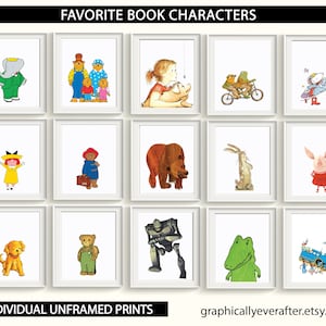 Book Characters Art Prints, Classic Storybook Posters, School Library ...