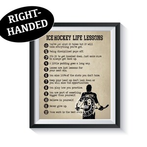 BOY Ice Hockey Life Lessons Art Print Qty 1 Sports Bedroom Dorm Room ...