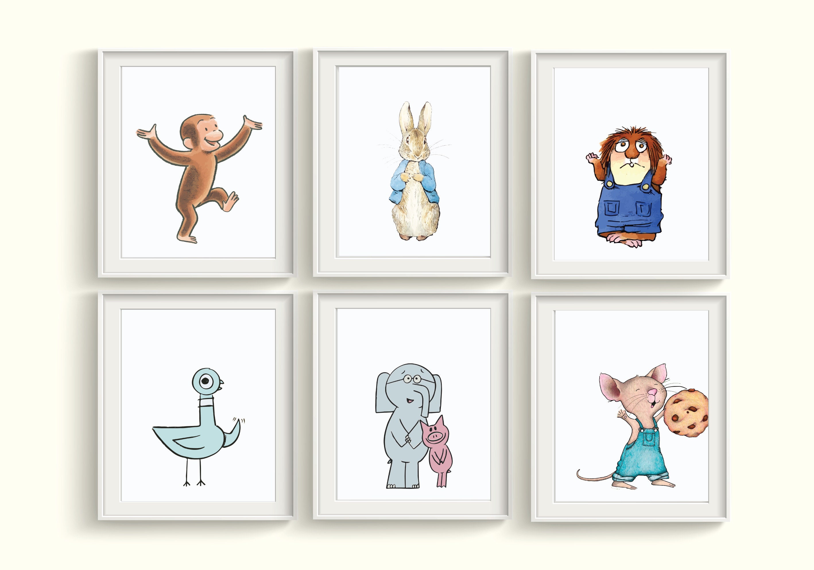 Library Book Characters Art Prints UNFRAMED Qty 10 Baby Girl - Etsy