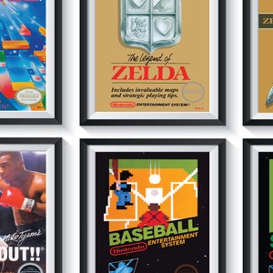 Video Games Art Prints Game Room Decor UNFRAMED Qty 6 Retro Vintage ...