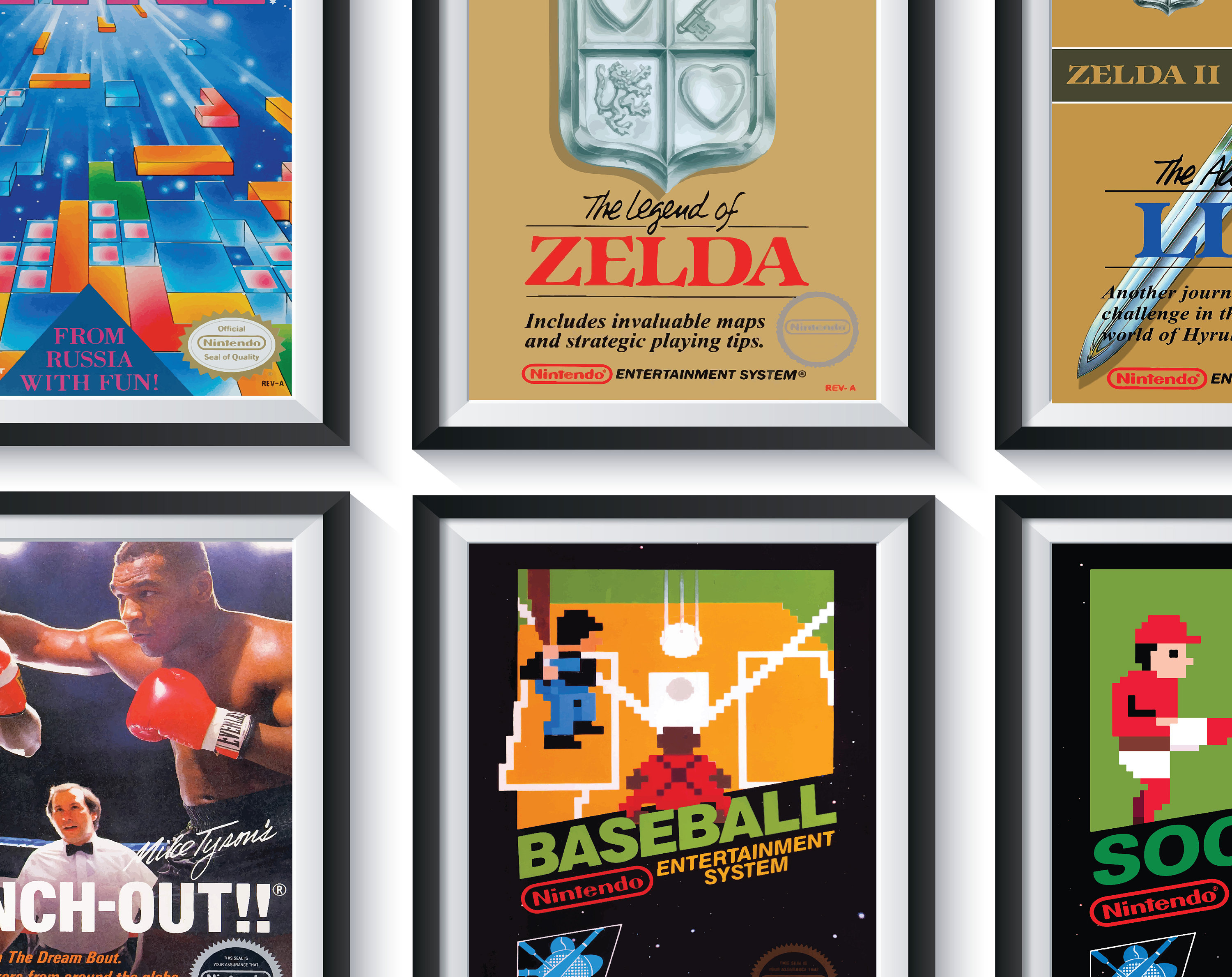 Video Games Art Prints Game Room Decor UNFRAMED Qty 8 Retro Vintage ...