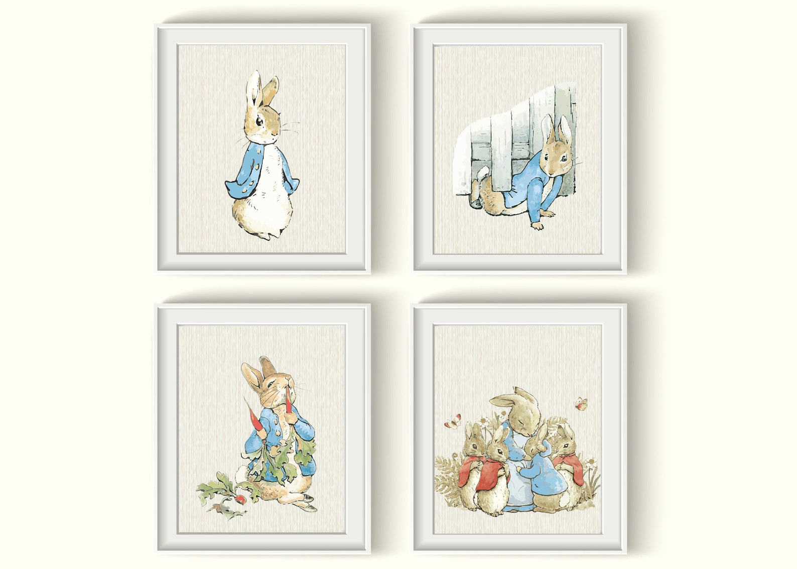Peter Rabbit Nursery Art Prints Set UNFRAMED Qty 4 Vintage - Etsy