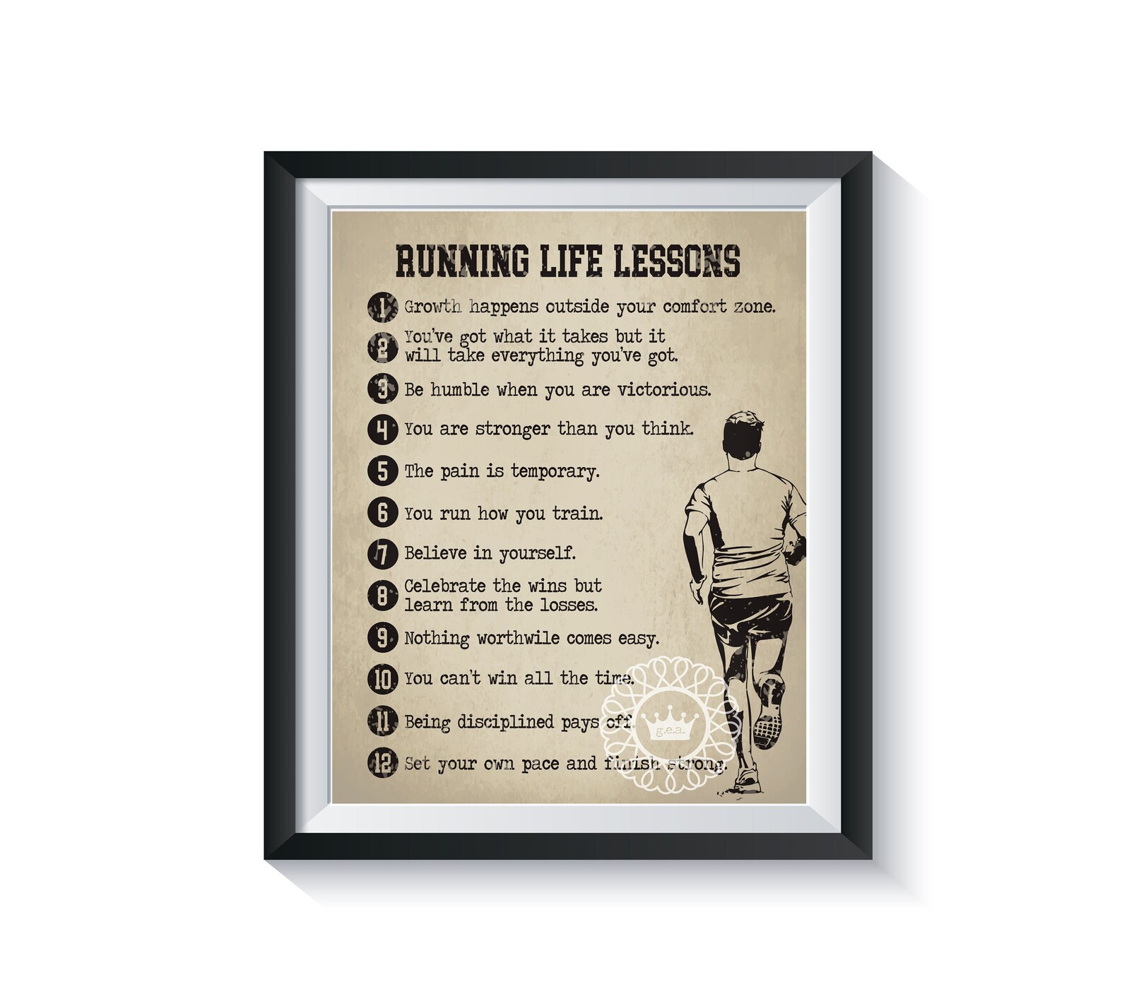 BOY Running Life Lessons Art Print Qty 1 Mens Cross Country - Etsy