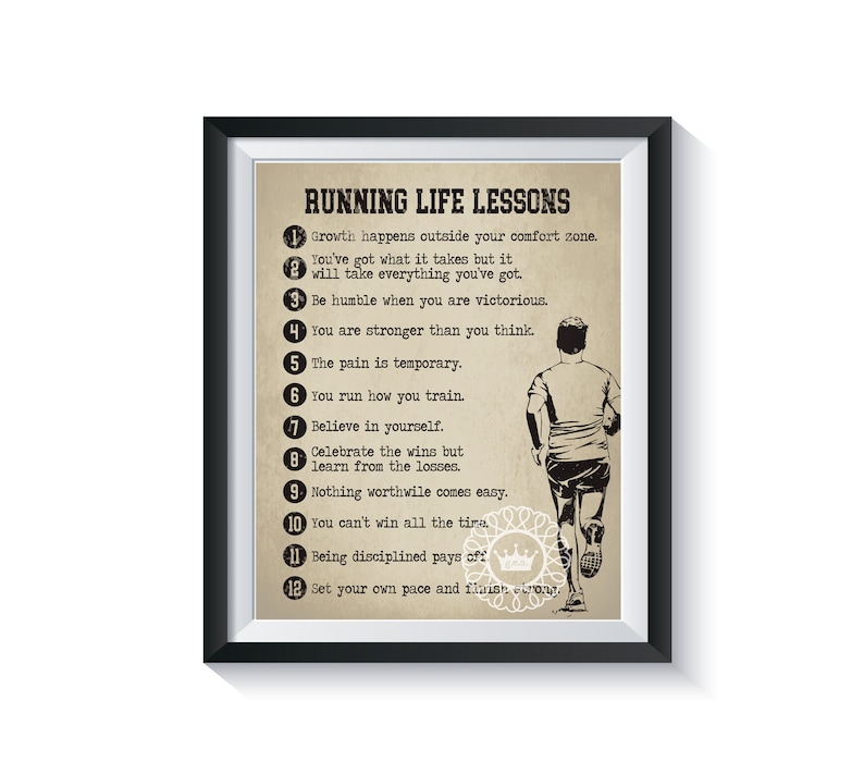BOY Running Life Lessons Art Print Qty 1 Mens Cross Country - Etsy