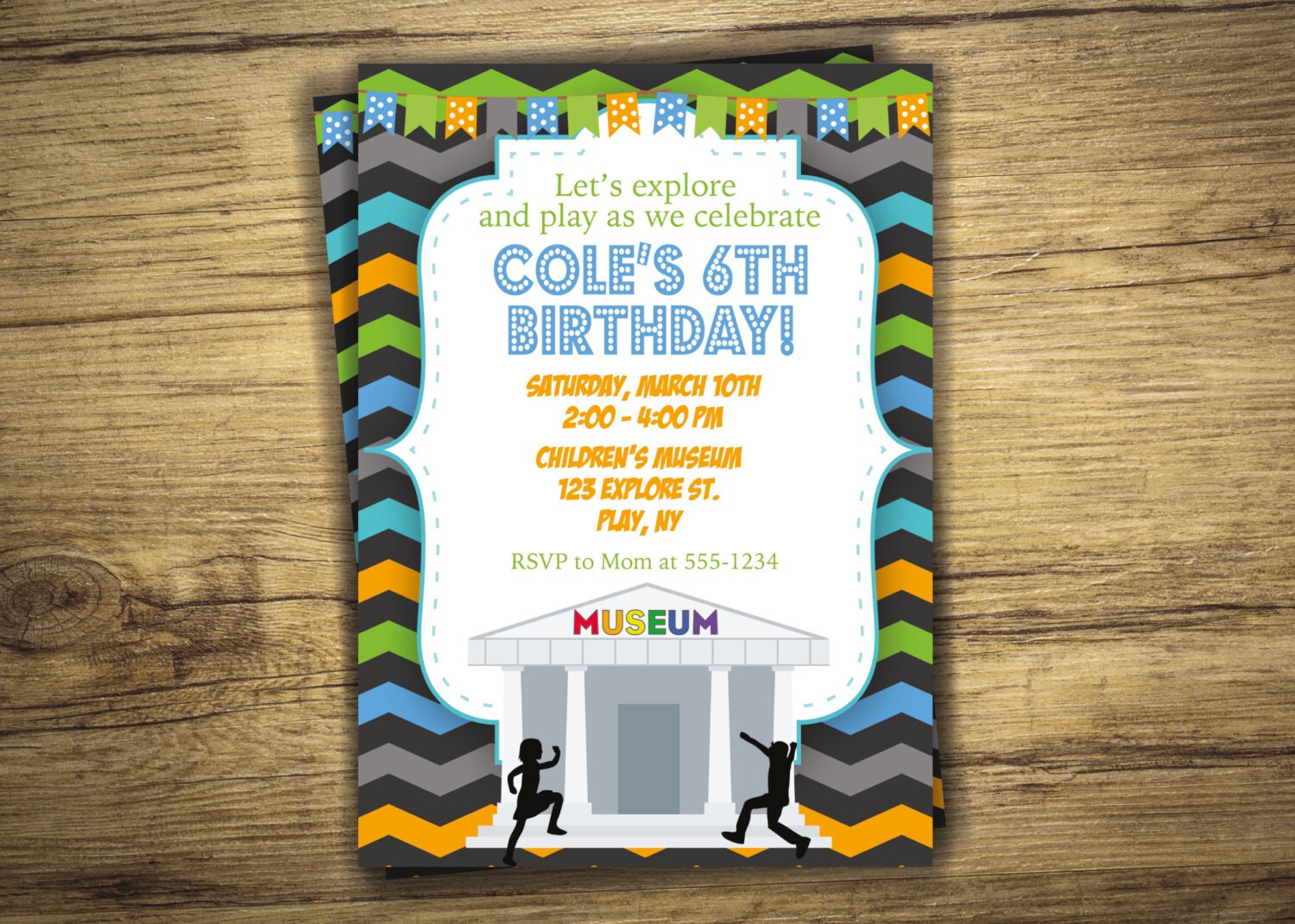 Museum Birthday Party Invitation - Children's Museum, Discovery Museum ...