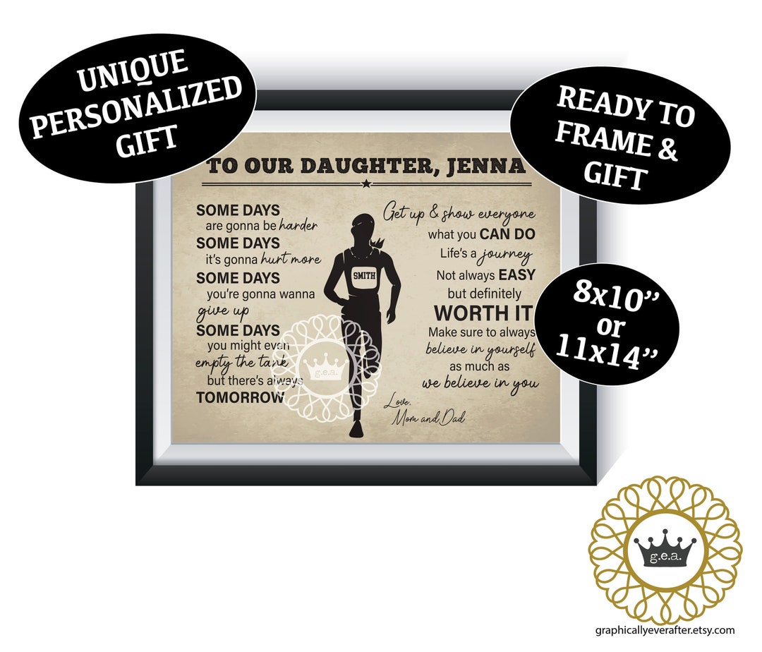 Personalized Track Runner Gift Art Print Cross Country Running Qty 1 ...
