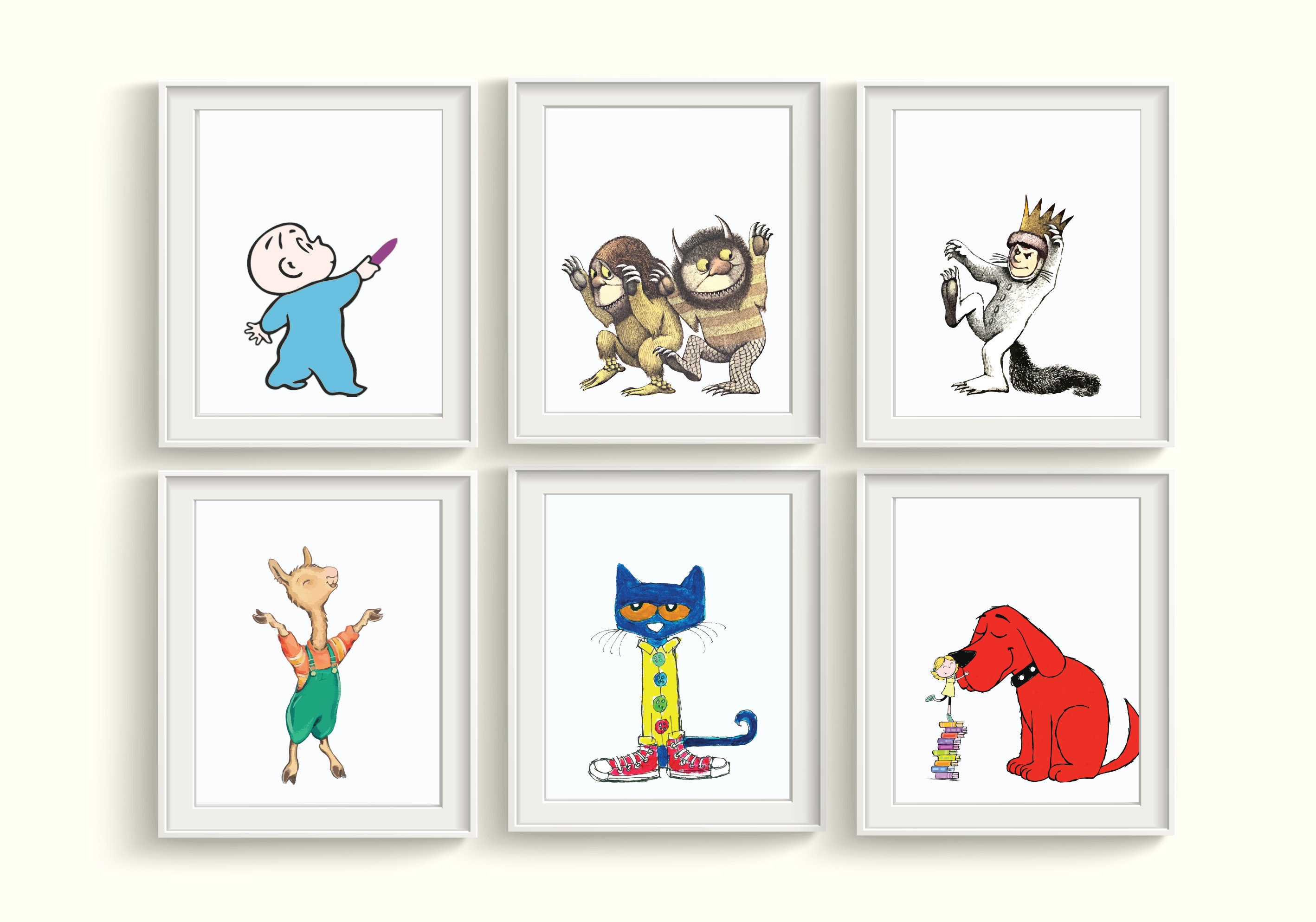 Library Book Characters Art Prints UNFRAMED Qty 10 Baby Girl - Etsy