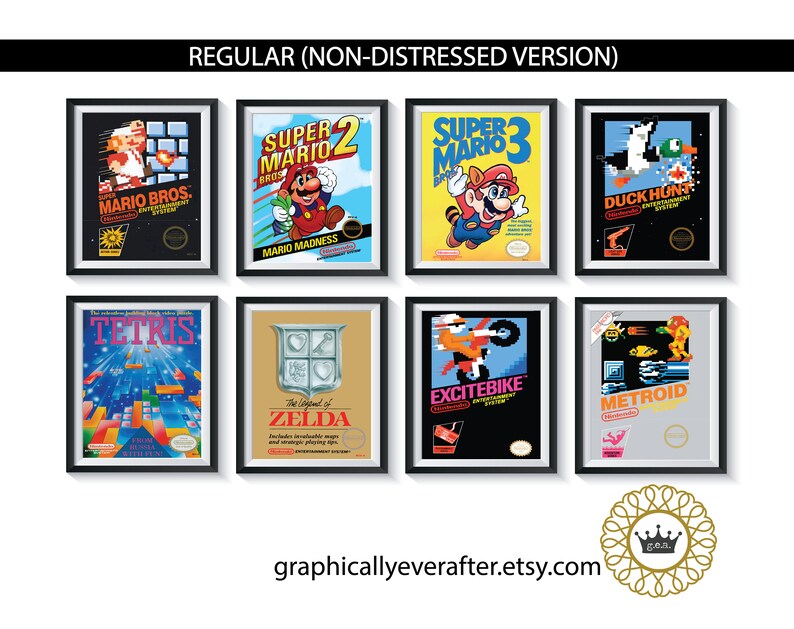 Video Games Art Prints Game Room Decor UNFRAMED Qty 8 Retro - Etsy
