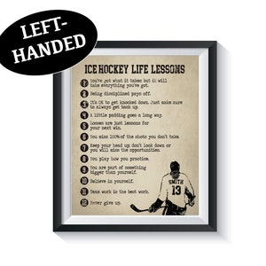GIRL Ice Hockey Life Lessons Art Print Qty 1 Sports Bedroom Dorm Room ...