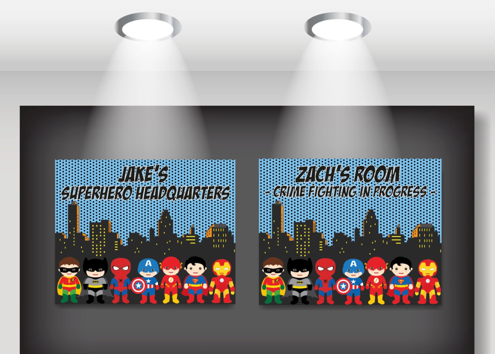 Personalized Superhero Art Print Superhero Headquarters - Etsy