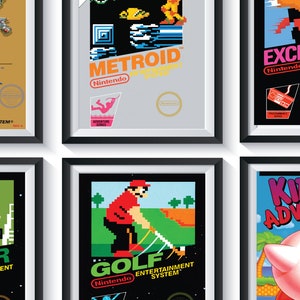 Video Games Art Prints Game Room Decor UNFRAMED Qty 6 Retro Vintage ...