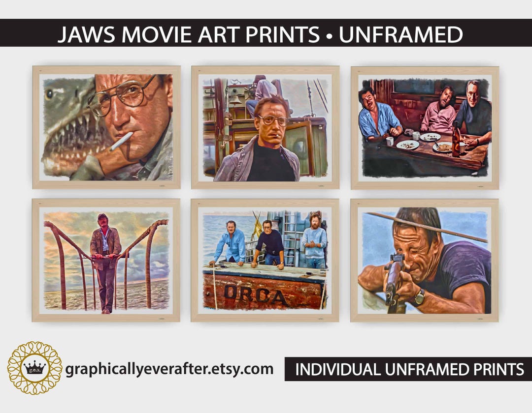 Jaws Movie Art Prints Qty 6 You're Gonna Need a Bigger Boat Chief Brody ...