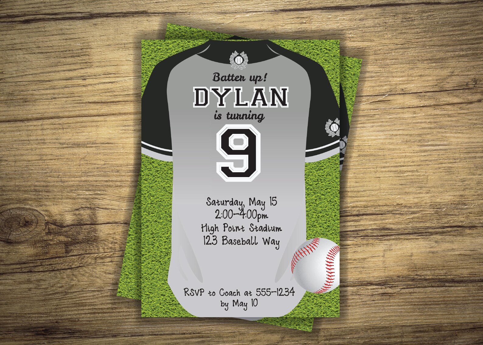 Baseball Birthday Party Invitation Sports Birthday Invite Baseball ...