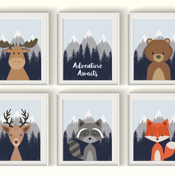 Forest Animal Art - Etsy