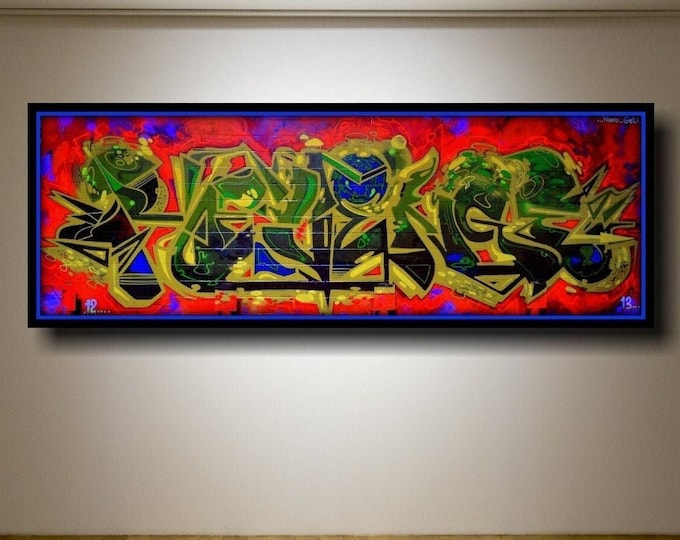 Graffiti Wall Art, Large Graffiti Art, Graffiti Art Canvas, Graffiti ...