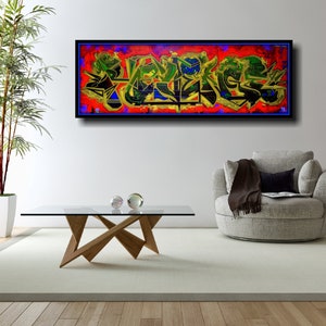 Graffiti Wall Art, Large Graffiti Art, Graffiti Art Canvas, Graffiti ...