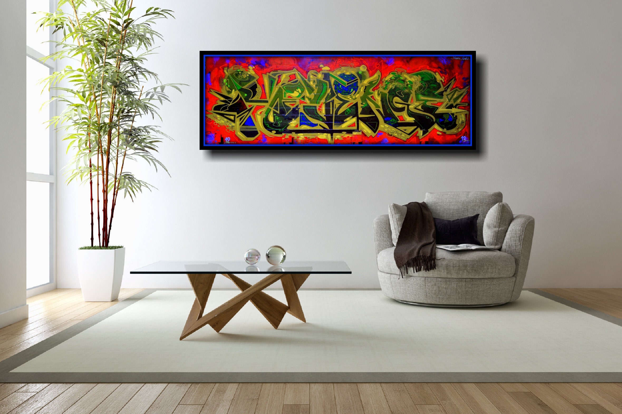 Graffiti Wall Art, Large Graffiti Art, Graffiti Art Canvas, Graffiti ...