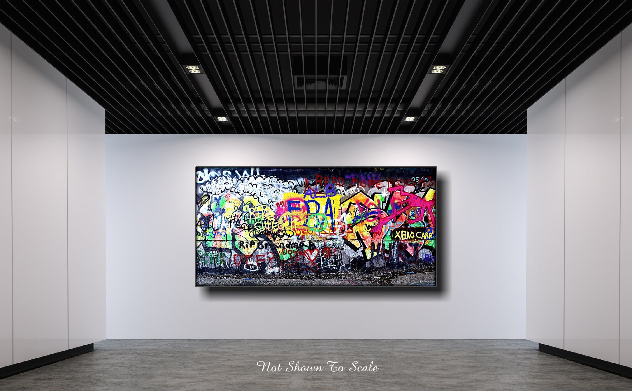 Graffiti Wall Art on Canvas Graffiti Art Large Graffiti Wall | Etsy