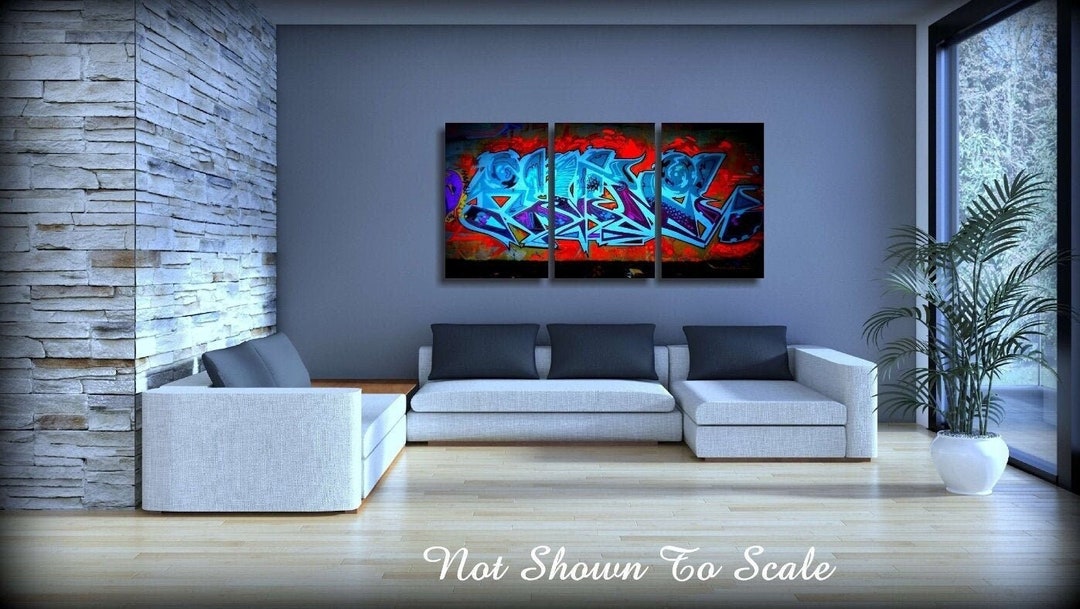 Large Graffiti Wall Art on Canvas, Graffiti Art, Original Graffiti ...