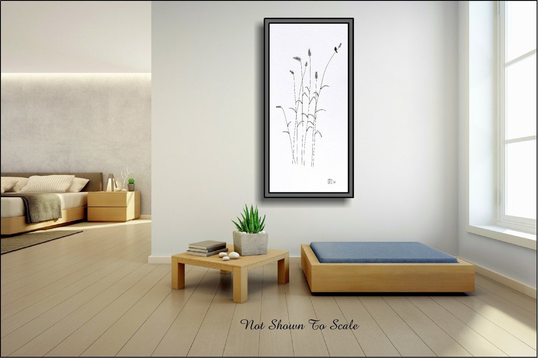 Bird Watchers Pen and Ink Art, Large Canvas Art, Modern Wall Art ...