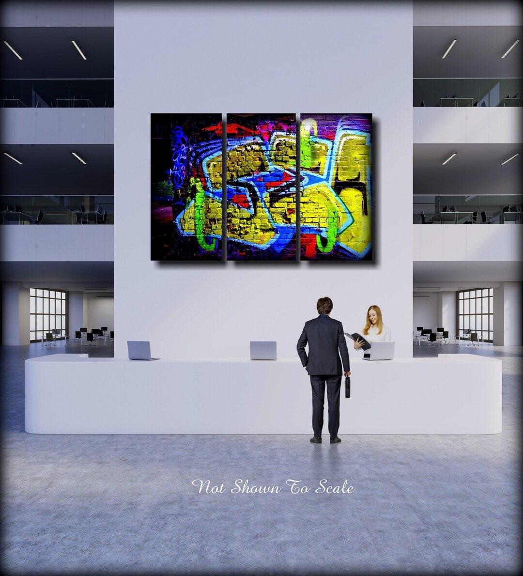 Large Graffiti Wall Art on Canvas, Graffiti Art, Large Graffiti on ...