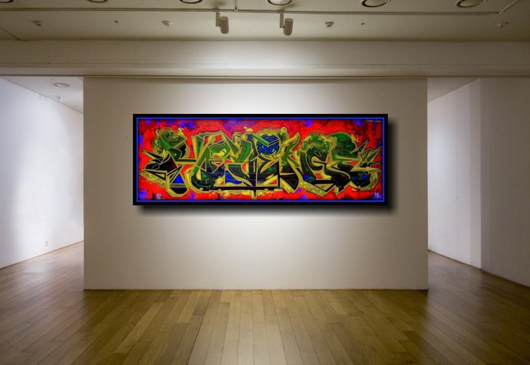 Graffiti Wall Art, Large Graffiti Art, Graffiti Art Canvas, Graffiti ...