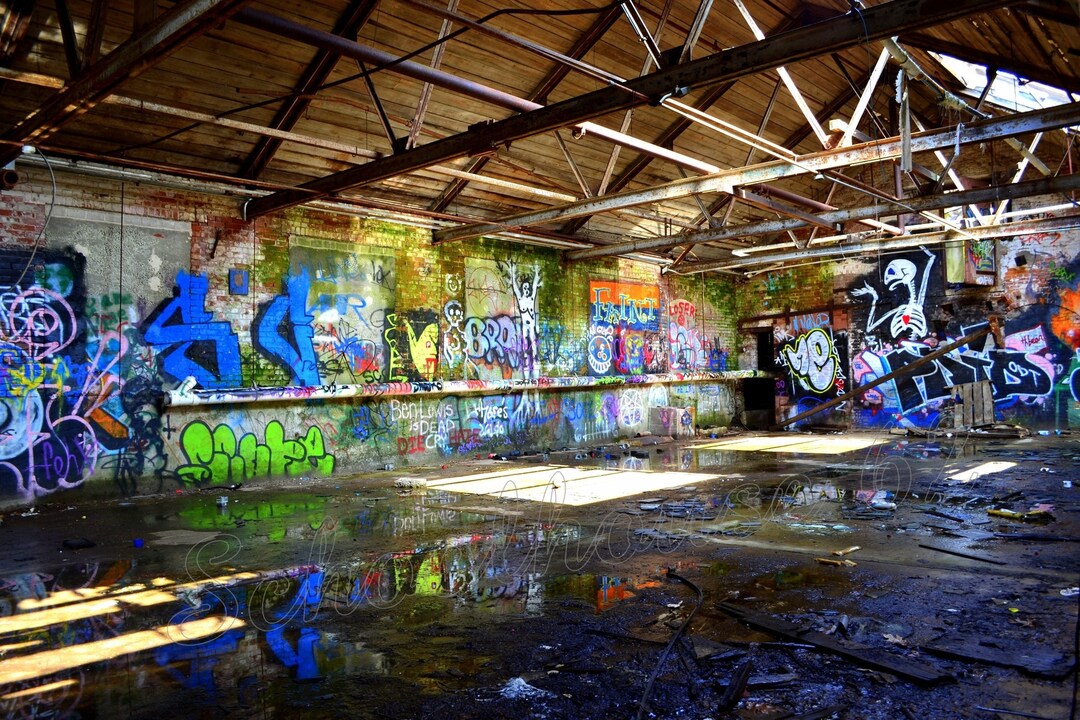 Graffiti Art Canvas, Graffiti Art, Steampunk Decor, Graffiti on Canvas ...