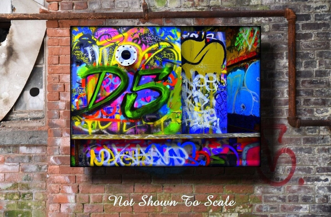 Abstract Graffiti Art Canvas, Urban Street Art Photo, Gallery Wrapped ...