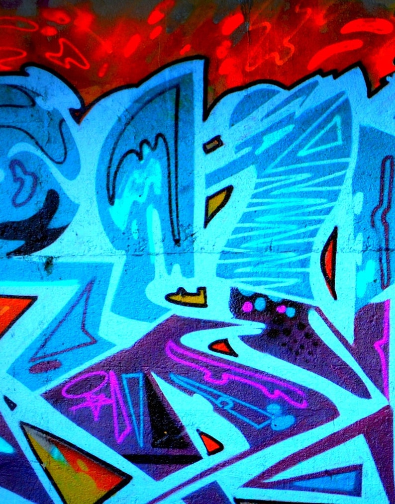 Large Graffiti Wall Art on Canvas Graffiti Art Original - Etsy