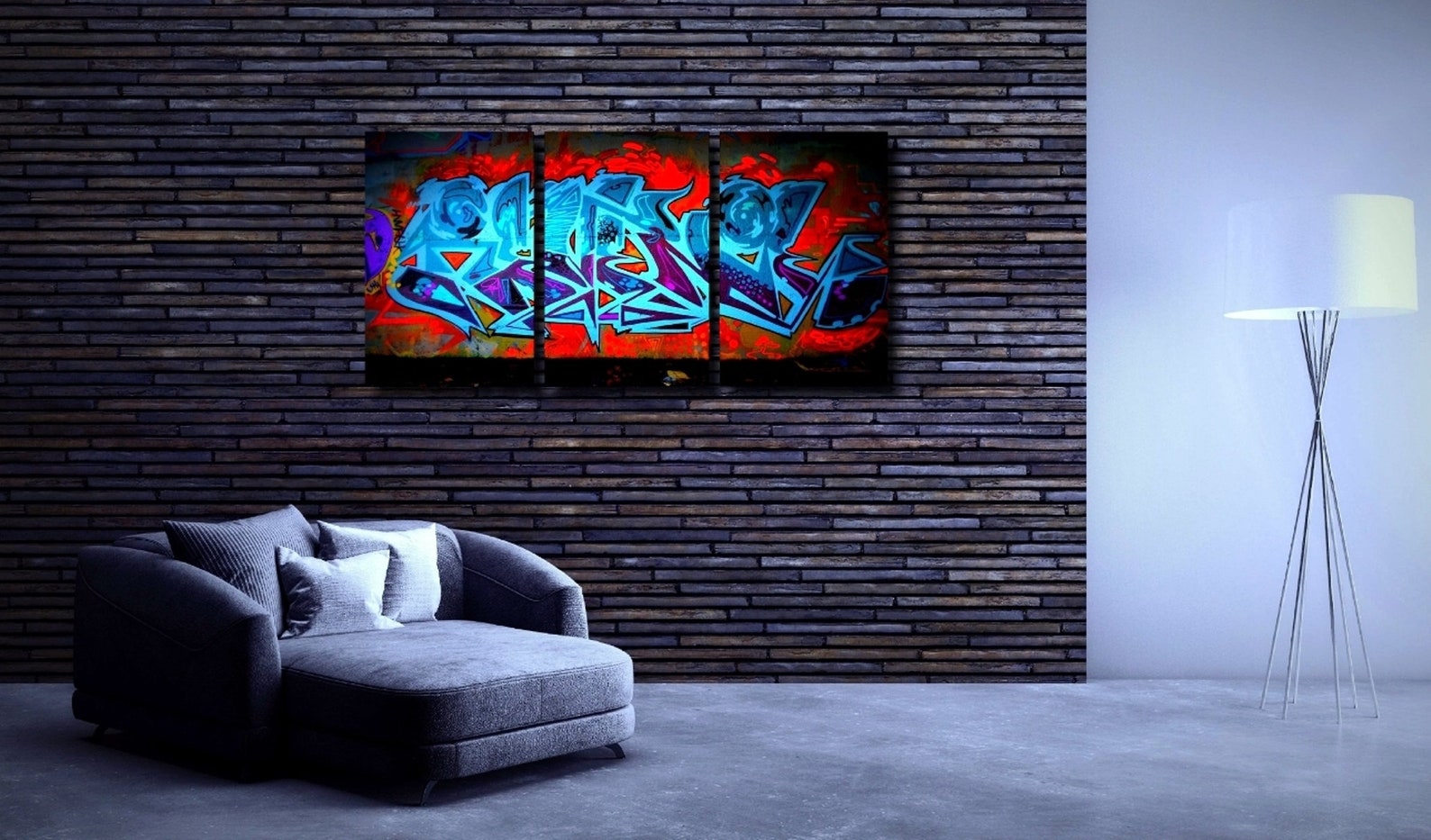 Large Graffiti Wall Art on Canvas Graffiti Art Original - Etsy