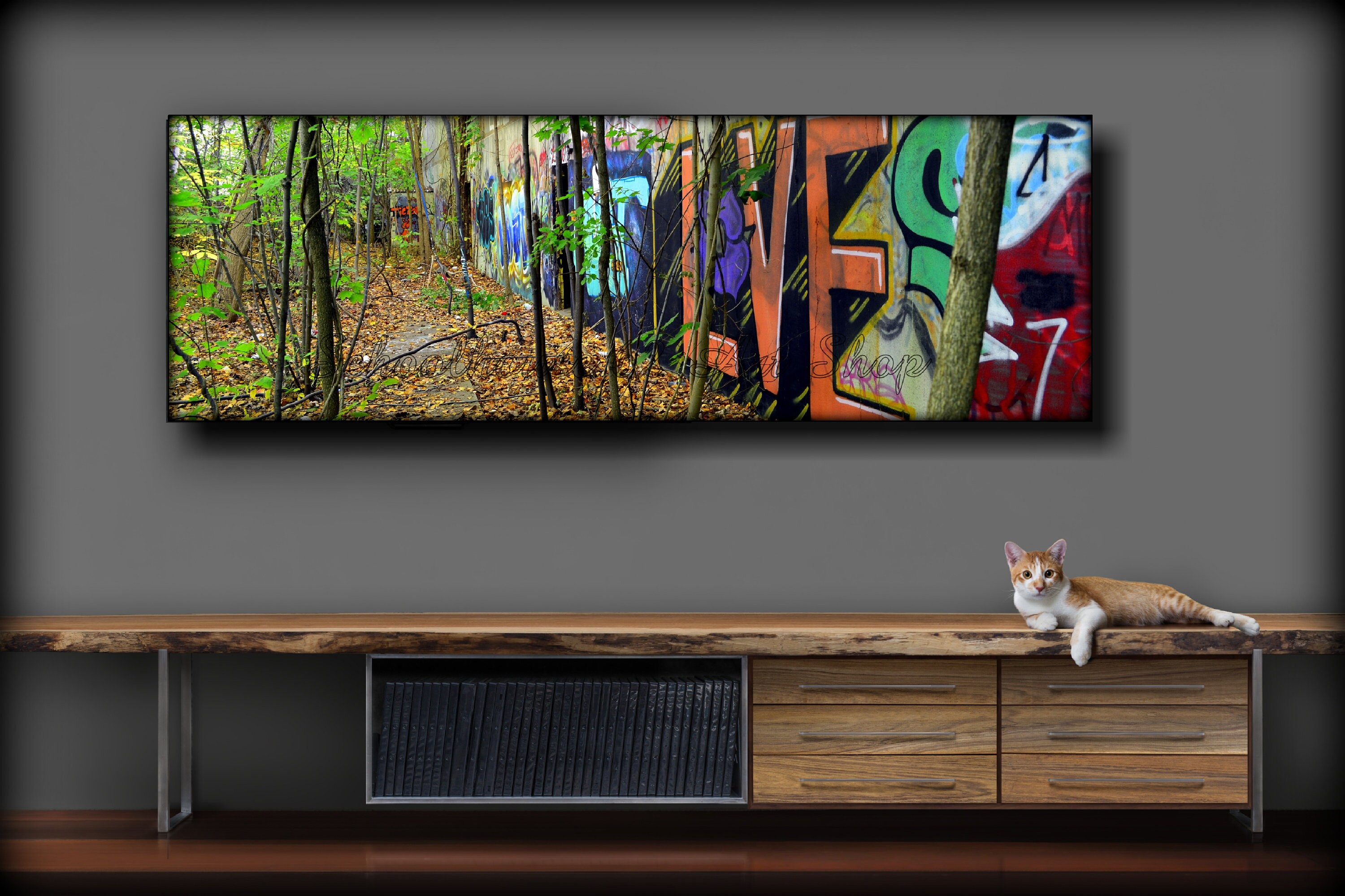 Graffiti Wall Art, Large Panoramic Graffiti Art, Graffiti Art Canvas ...