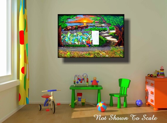 Huckleberry Finn Graffiti Art Graffiti Art Canvas Graffiti | Etsy