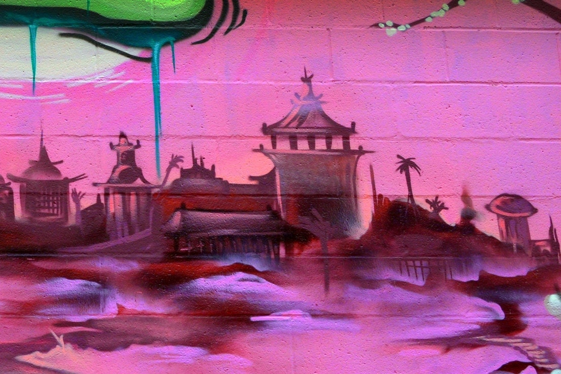Graffiti Art, Asian Art, Graffiti Canvas, Asian Wall Art, Graffiti Art ...