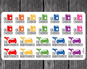 Car Maintenance Stickers | Etsy