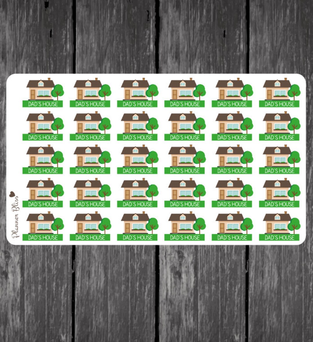 Dad's House, Mom's House Custody Planner Stickers - Erin Condren, Kikki ...