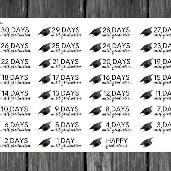 Graduation Countdown - Etsy