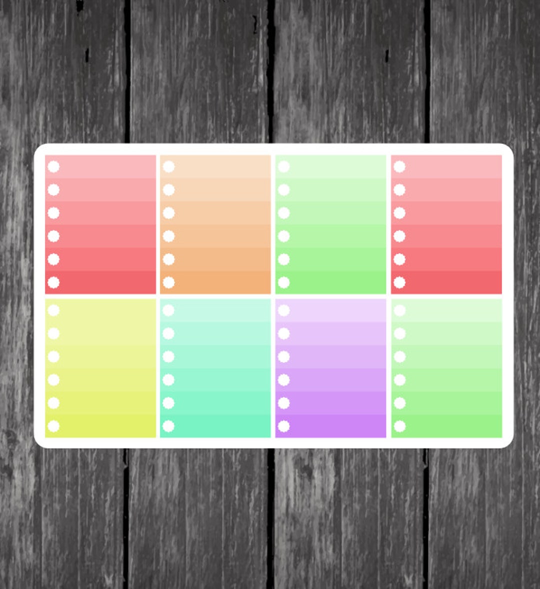 Checklist Planner Sticker - Erin Condren, Kikki K, Filofax, Plum Paper ...