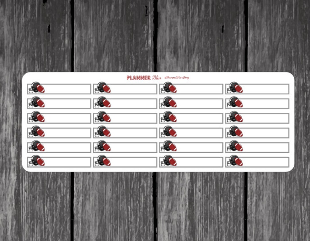 Football Practice Game Reminder Planner Stickers 24 Count - Erin ...