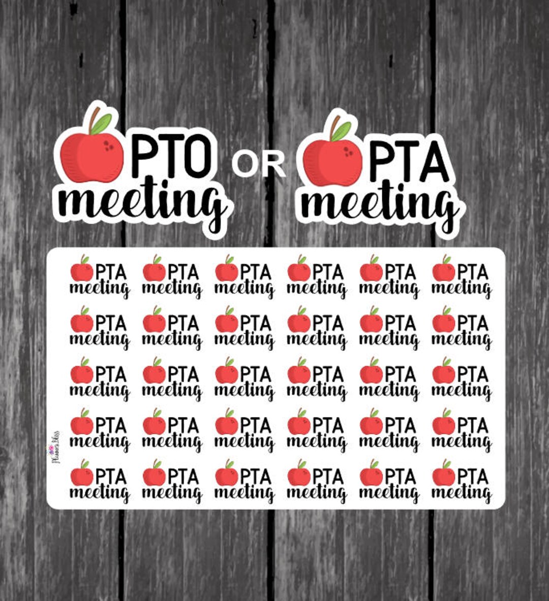 PTO Meeting, PTA Meeting Planner Stickers for Erin Condren, Kikki K ...