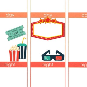 Movie Cinema Planner Stickers- Erin Condren, Kikki K, Filofax, Plum ...
