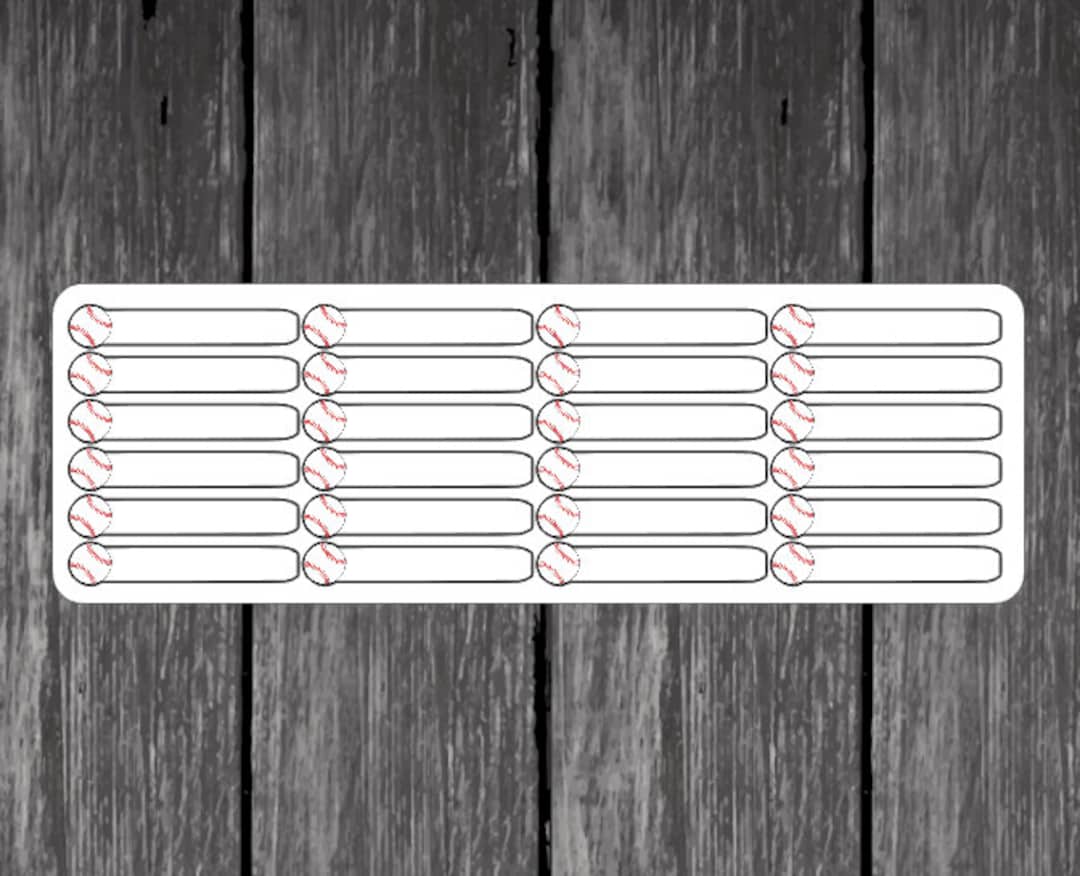 Baseball Practice Game Reminder Planner Stickers 24 Count - Erin ...