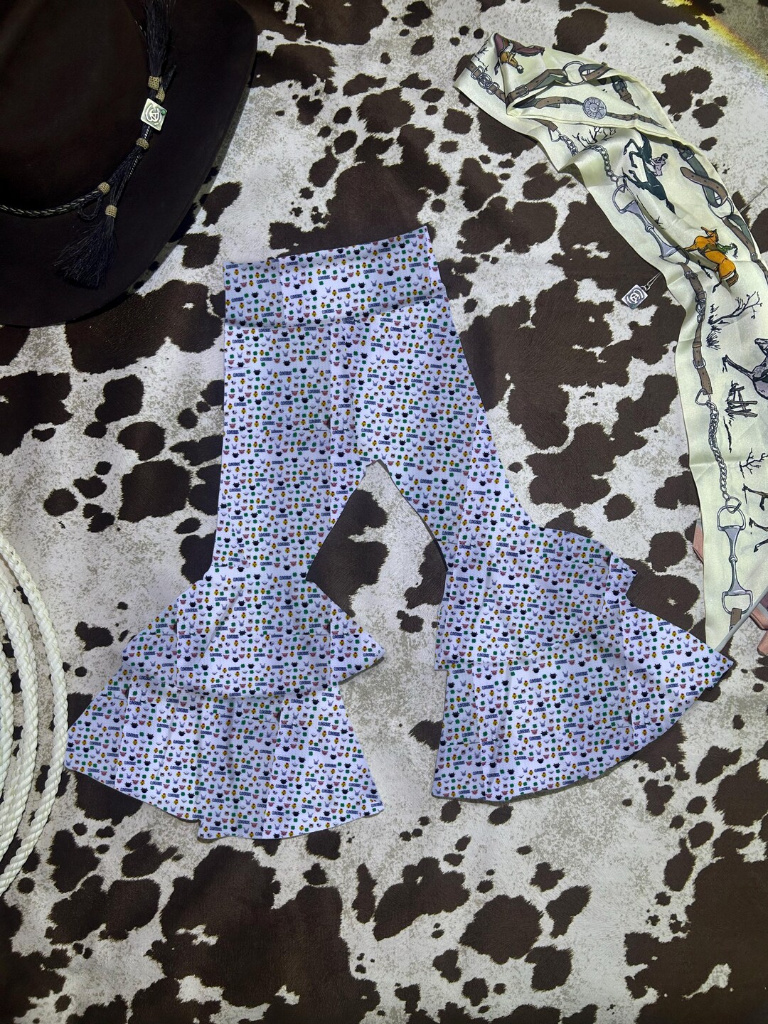 Bell Bottoms / Girls Flares / Clover Buds / 4H - Etsy