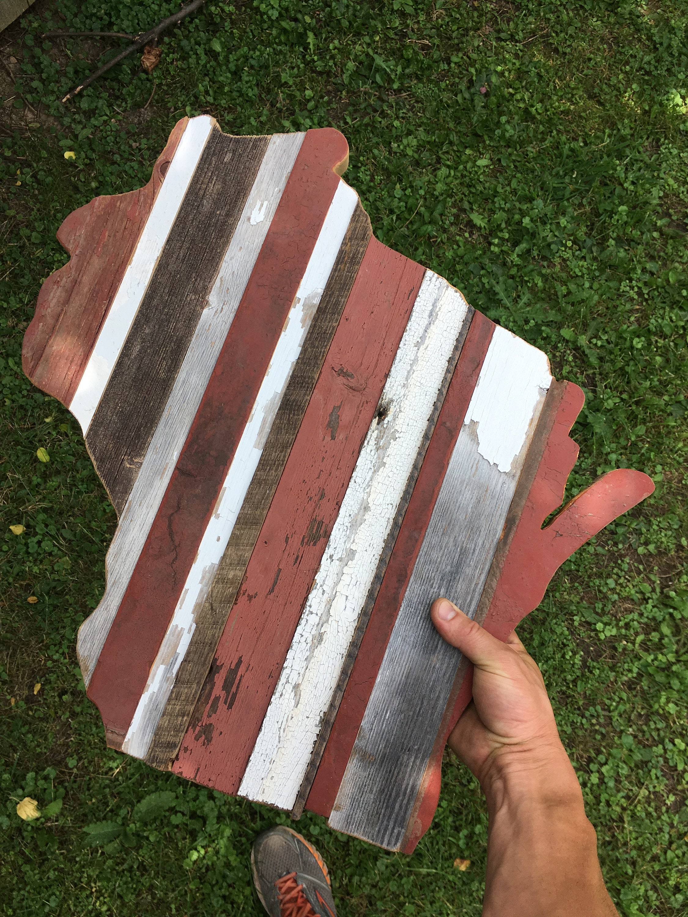 Rustic State Sign From Reclaimed Barn Wood Wall Decor - Etsy