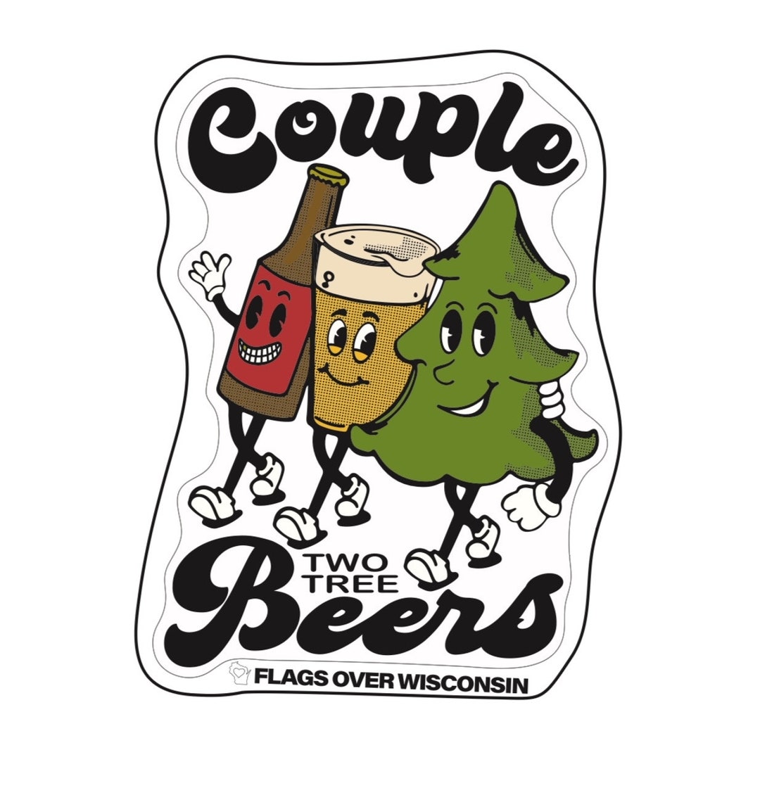 Couple Two Tree Beers Vinyl Sticker - Etsy