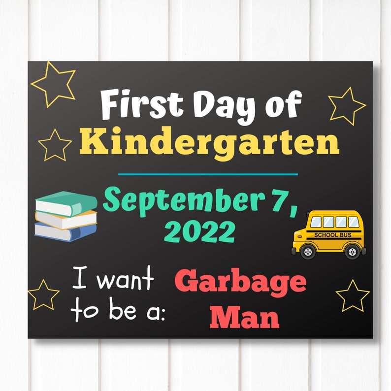 Star Theme Back to School Sign - Editable, Instant Download, Printable ...