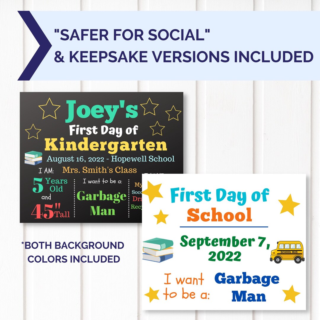 Star Theme Back to School Sign - Editable, Instant Download, Printable ...