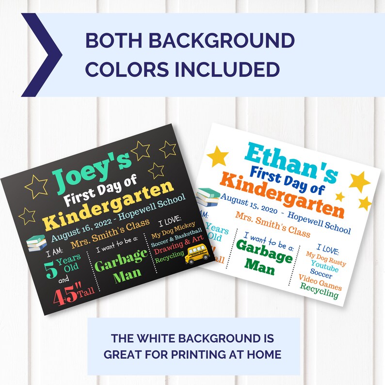 Star Theme Back to School Sign - Editable, Instant Download, Printable ...