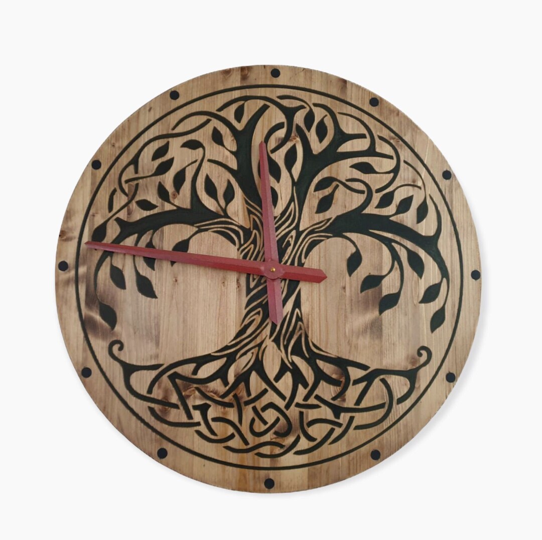 Big Tree of Life Wooden Wall Clock / Wall Decor / Home Interior Living ...