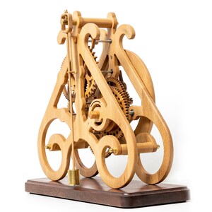 Wooden Table Clock Steampunk Pendulum Clock Wooden Gears Clock Gift for ...