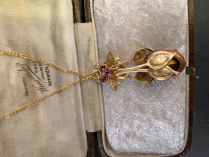 Vintage Swarovski Amethyst Purple Stylish Gold Bee Necklace and ...
